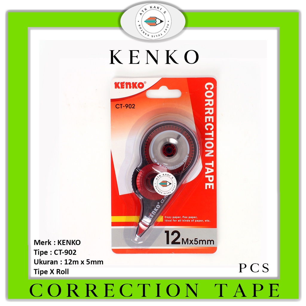 Jual KENKO - Tip Ex Roll - Correction Tape CT-902 - Pcs | Shopee Indonesia