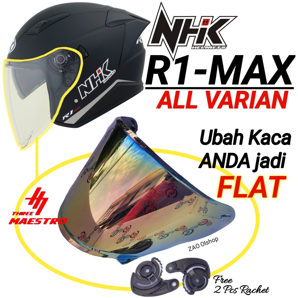 Jual Kaca Helm NHK R1 MAX R1 ELITE Visor Helmet FLAT venom open by ...