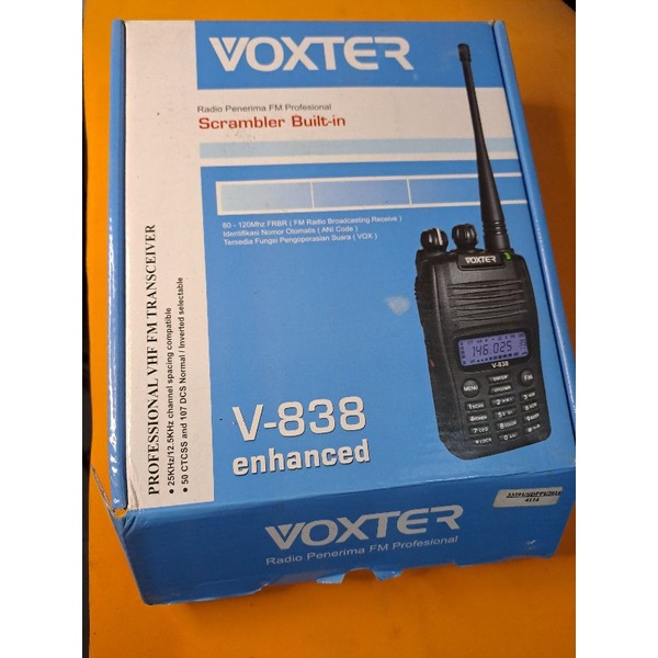 Jual Ht Voxter v838 Made in China Frekuensi Vhf 136 mhz sd 175 mhz ...