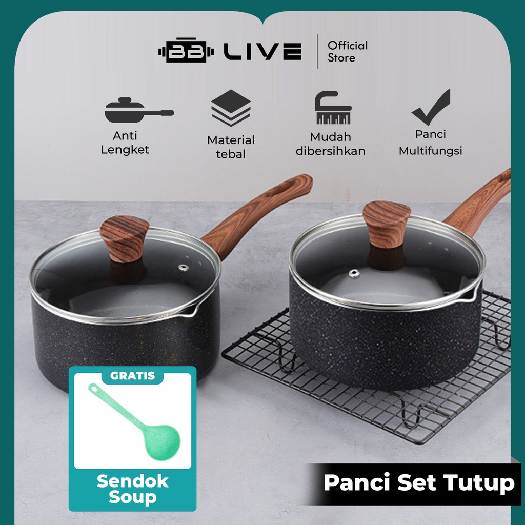 Jual BB Live Panci Set Tutup Serbaguna / Panci Gagang Premium Quality ...