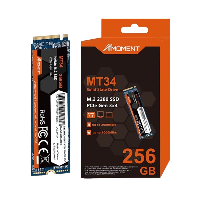 Jual SSD Moment M.2 NVMe 256GB PCIe Gen3 x4 NVME M2 Garansi 3 Tahun ...