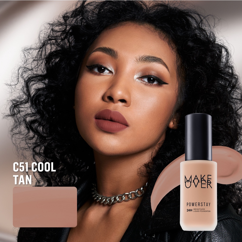 Jual MAKE OVER Powerstay Weightless Liquid Foundation 24H Oil Control ...