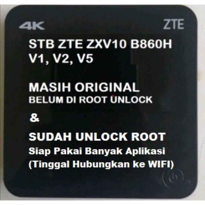 Jual STB ZTE B860H V1, V2 , V5 #BELUM ROOT#, #SUDAH ROOT LANGSUNG BISA PAKAI# (REMOTE ORI ...