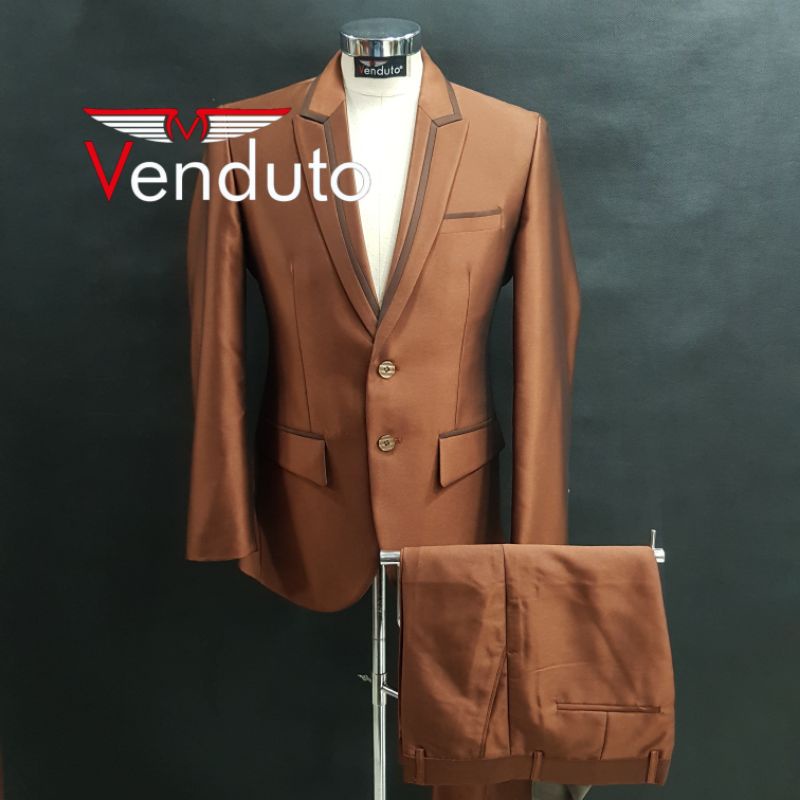 Jual Jas wedding Teracotta /Jas celana coklat tembaga / Jas coklat/ Jas ...