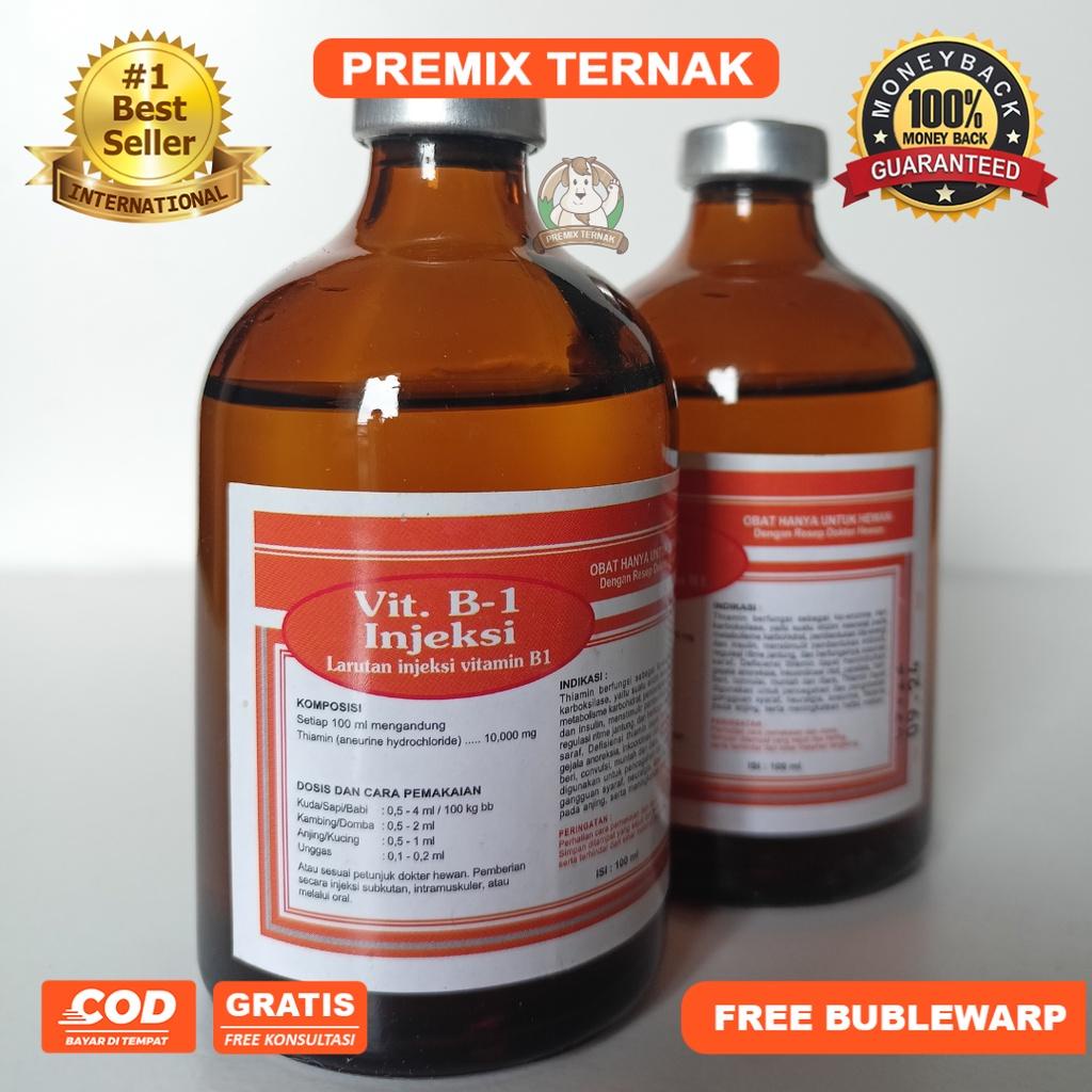 Jual Vitamin B1 Injeksi 100ml - Obat Lumpuh Ternak - Thiamin ...