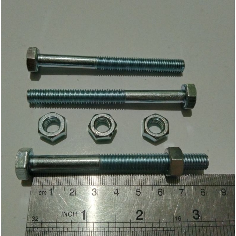 Jual BAUT MUR PUTIH BMP M8 X 80 MM GALVANIS ( KUNCI 13 ) | Shopee Indonesia