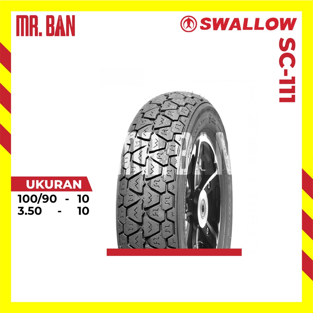 Jual BAN MOTOR VESPA RING 10 TUBLES SWALLOW SC-111 100/90 3.50 350 TL | VESPA ZIP | VESPA LX ...