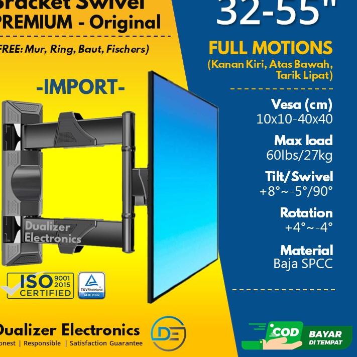 Jual ★ Bracket TV Swivel 55" 50" 43" 42" 40" 32" 24" Inch | North Bayou ...