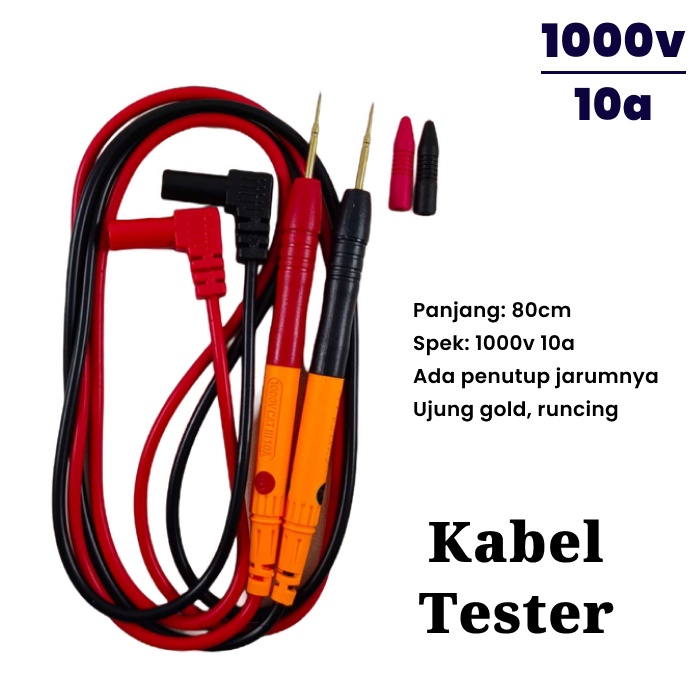 Jual Kabel Tester 1000 Volt 10a 80cm Probe Jarum Runcing 1000v 10 ...