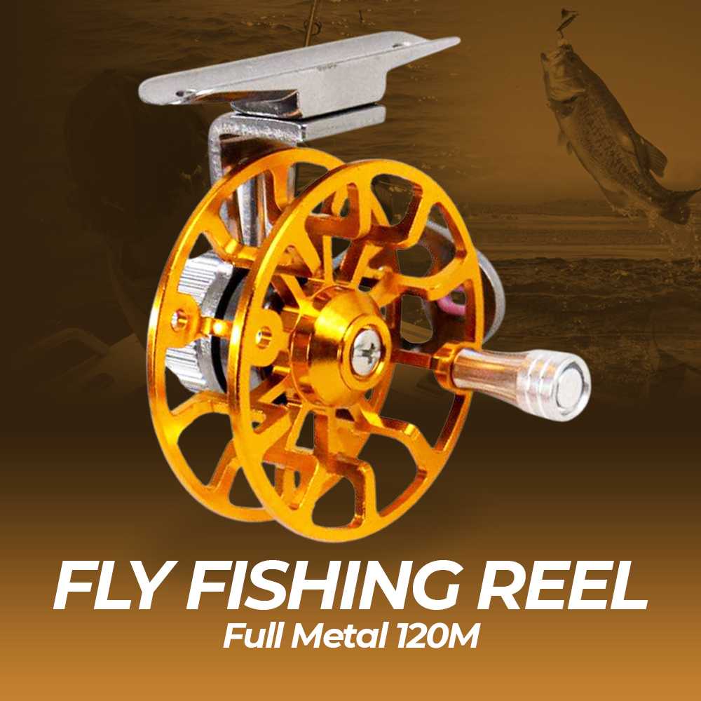 Jual Gulungan Reel Pancing Fly Fishing Full Metal 120M LEO | Shopee ...
