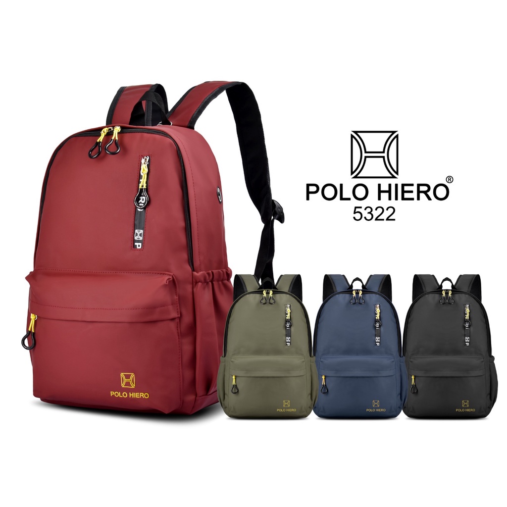 Jual Tas sekolah cowok Polo Hiero 5322 Tas Ransel Laptop Water Proof ...