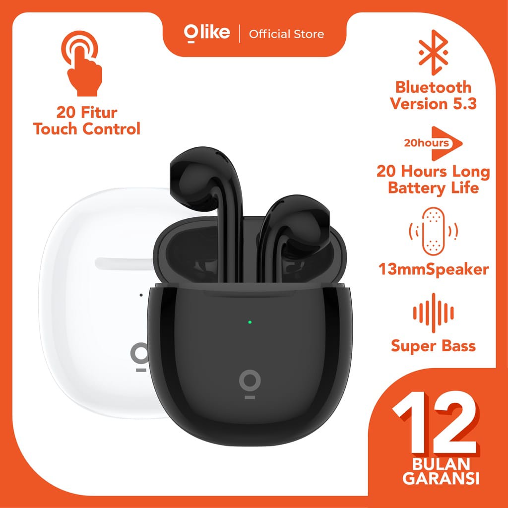 Jual OLIKE T101 TWS Headset Bluetooth 5.3 Earphone True Wireless Deep Bass Airbuds Garansi ...