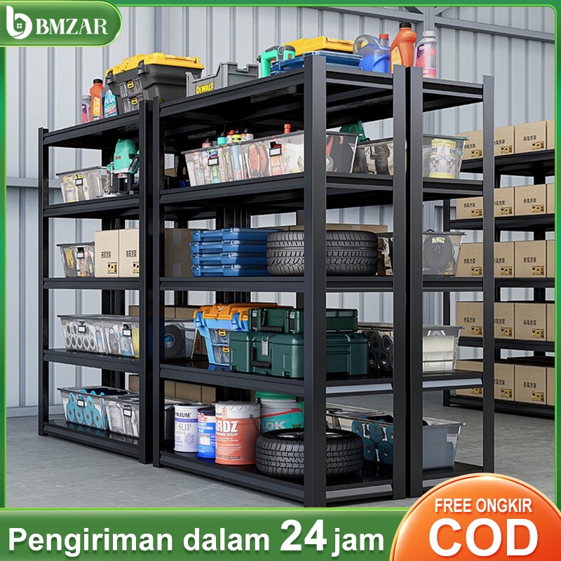 Jual Rak Besi Siku 5 Susun 100x40x200CM Rak Besi Siku Lubang Rak Gudang ...