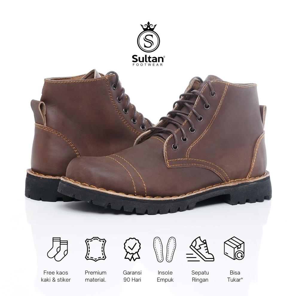 Jual SULTAN FOOTWEAR - Sepatu Kulit Asli Sultan Patih Series | Boots Pria Lapangan (KODE 0307 ...