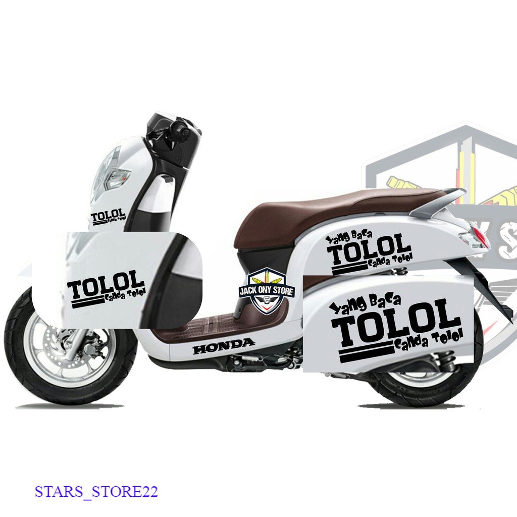 Jual Sticker Cutting All SCOOPY/VESPA/MATIC TOLOL canda tolol PREMIUM ...