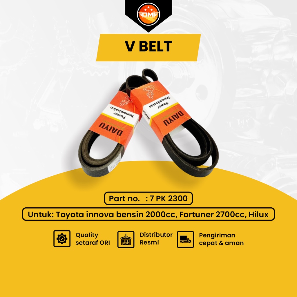 Jual FAN BELT TOYOTA INNOVA BENSIN 2000CC FORTUNER HILUX BENSIN - 7 PK ...