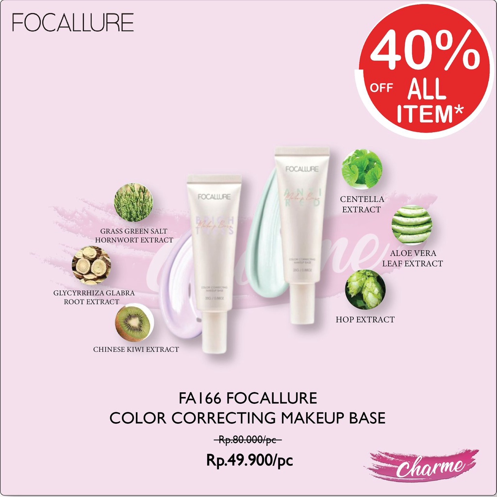 Jual (READY & ORI) Focallure Color Correcting Makeup Base Makeup Primer ...