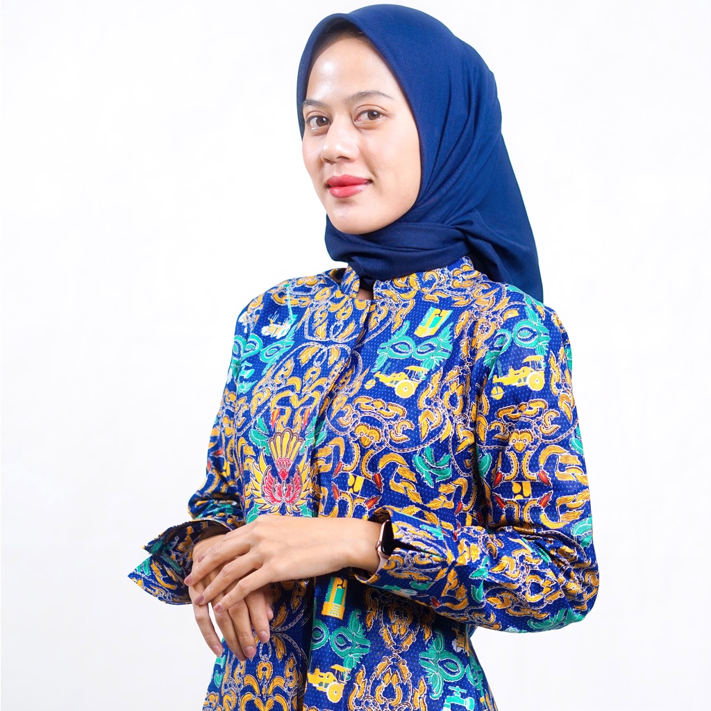 Jual BATIK TRUSMI HAFIYAN OFFICIAL SERAGAM BATIK PUPR WANITA BLUS ...