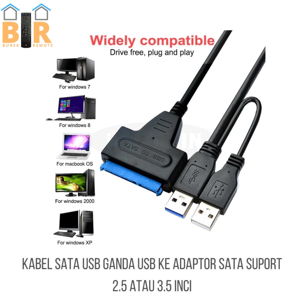 Jual Konektor Kabel Sata To USB HDD Laptop 2.5 Hardisk External Sata 2. ...