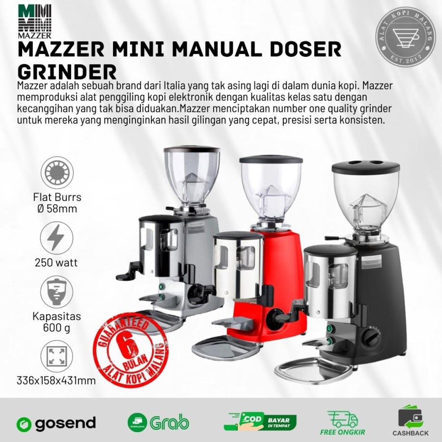 Jual PO- Mazzer Mini Manual Doser Grinder | Shopee Indonesia