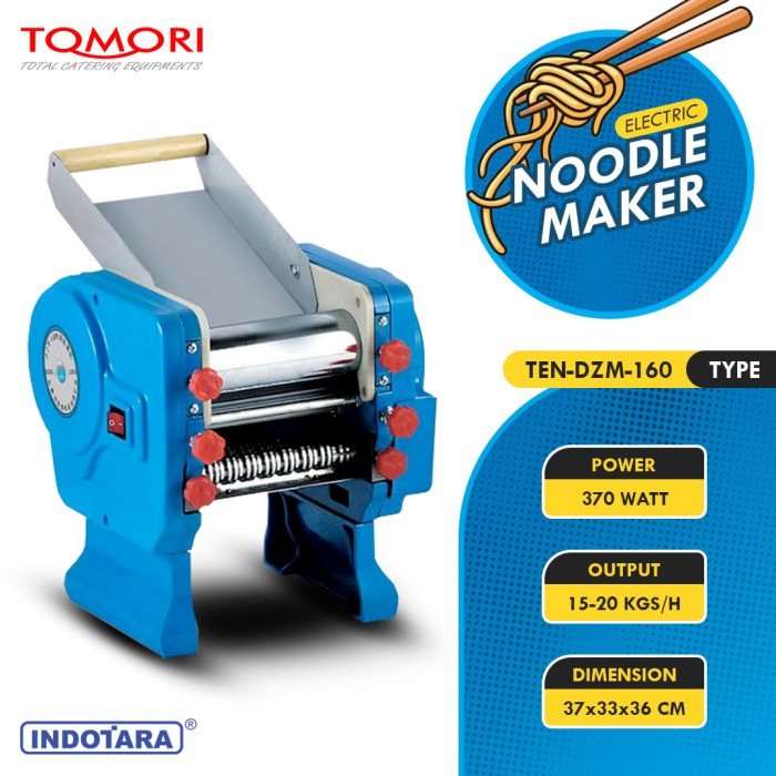 Jual NOODLE MAKER / GILINGAN MIE PASTA / PEMBUAT MIE TOMORI - TENDZM-160 #ORIGINAL | Shopee ...