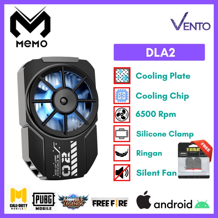 Jual Memo Original DLA2 Kipas Semikonduktor Pendingin HP Gaming Cooling ...