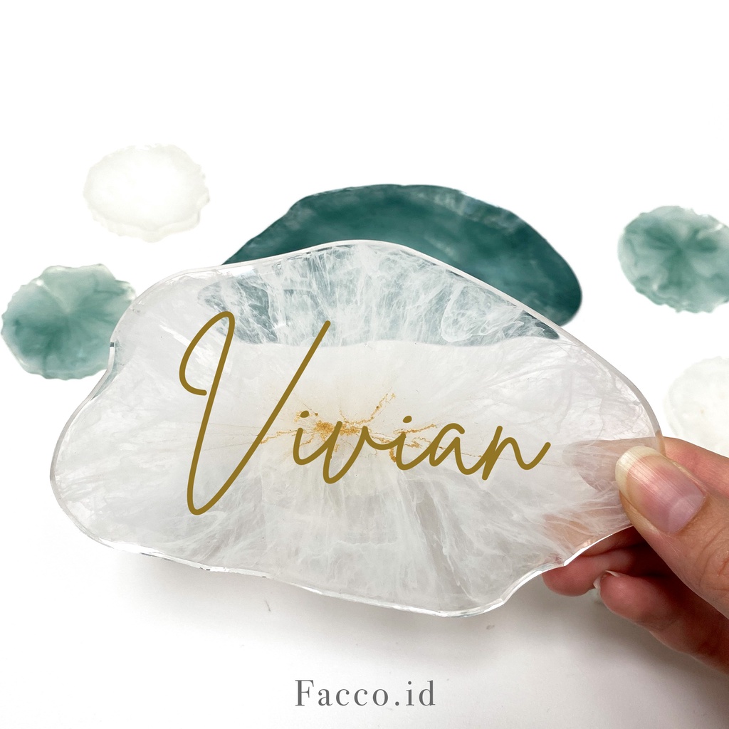 Jual Sign Name, Placement Name Table Decor, Coaster Resin, Hiasan Nama ...