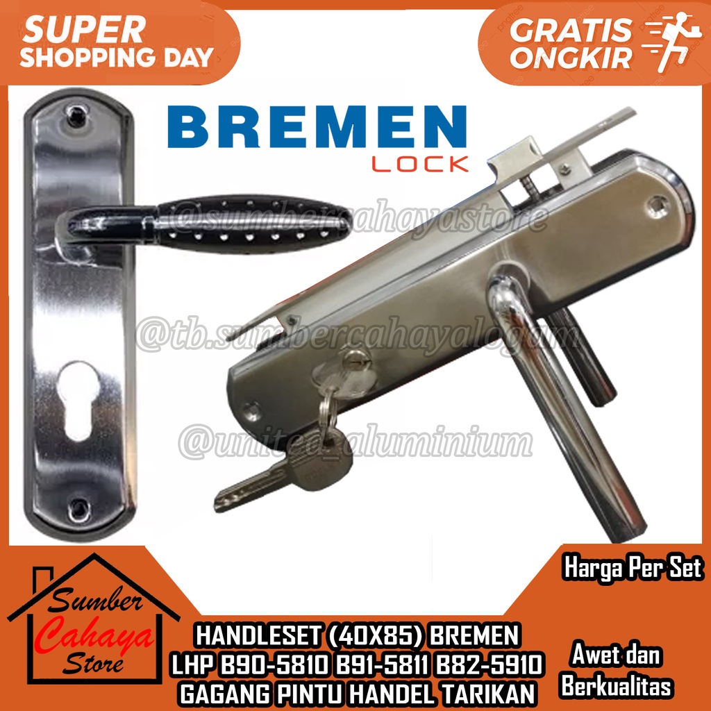 Jual Handleset 40x85 Bremen Lhp B82-5910 B91-5911 B90-5810 B91-5811 Sn ...
