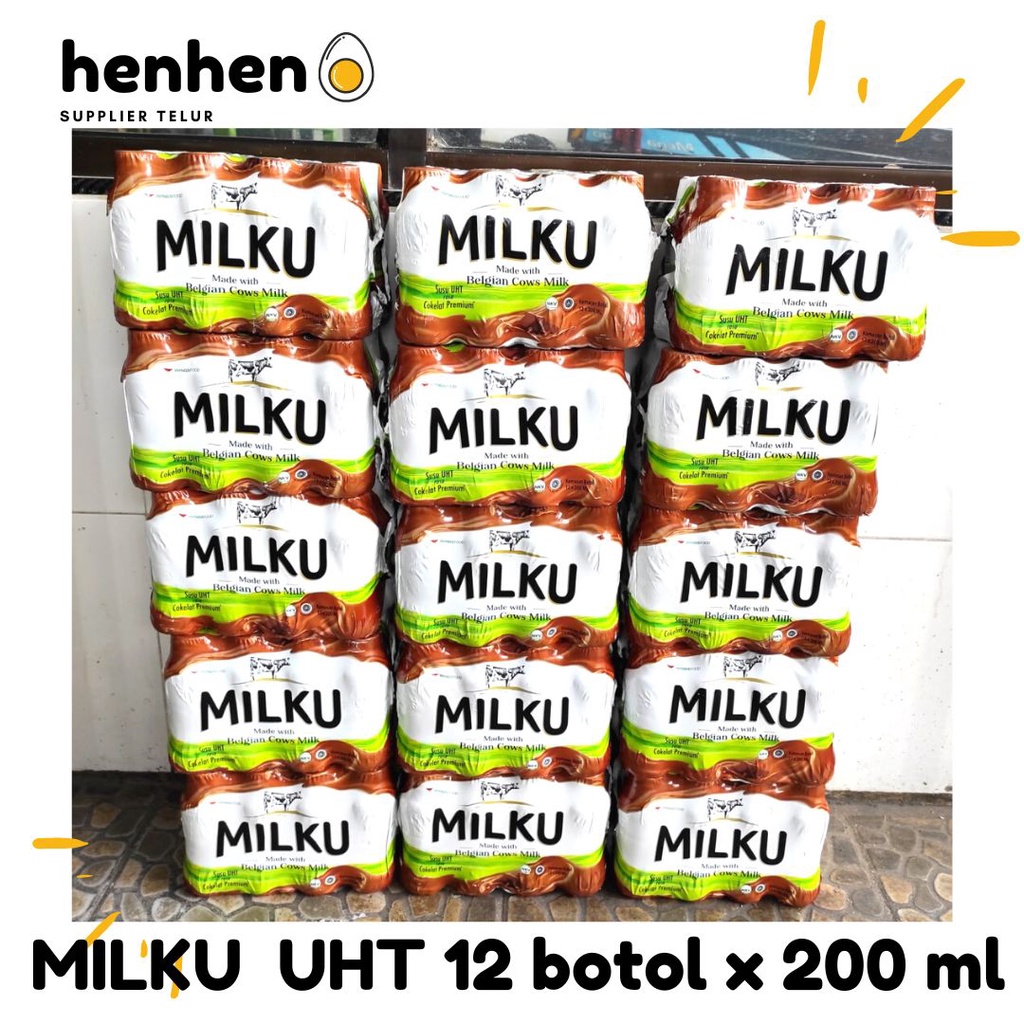 Jual MILKU SUSU UHT PER PACK ISI 12 X 200 ML WINGSFOOD | Shopee Indonesia