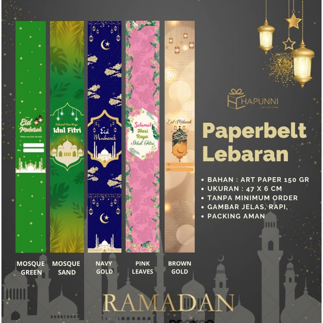 Jual Paper belt Lebaran / Label Idul Fitri Art Paper 150 gr by Soogan ...