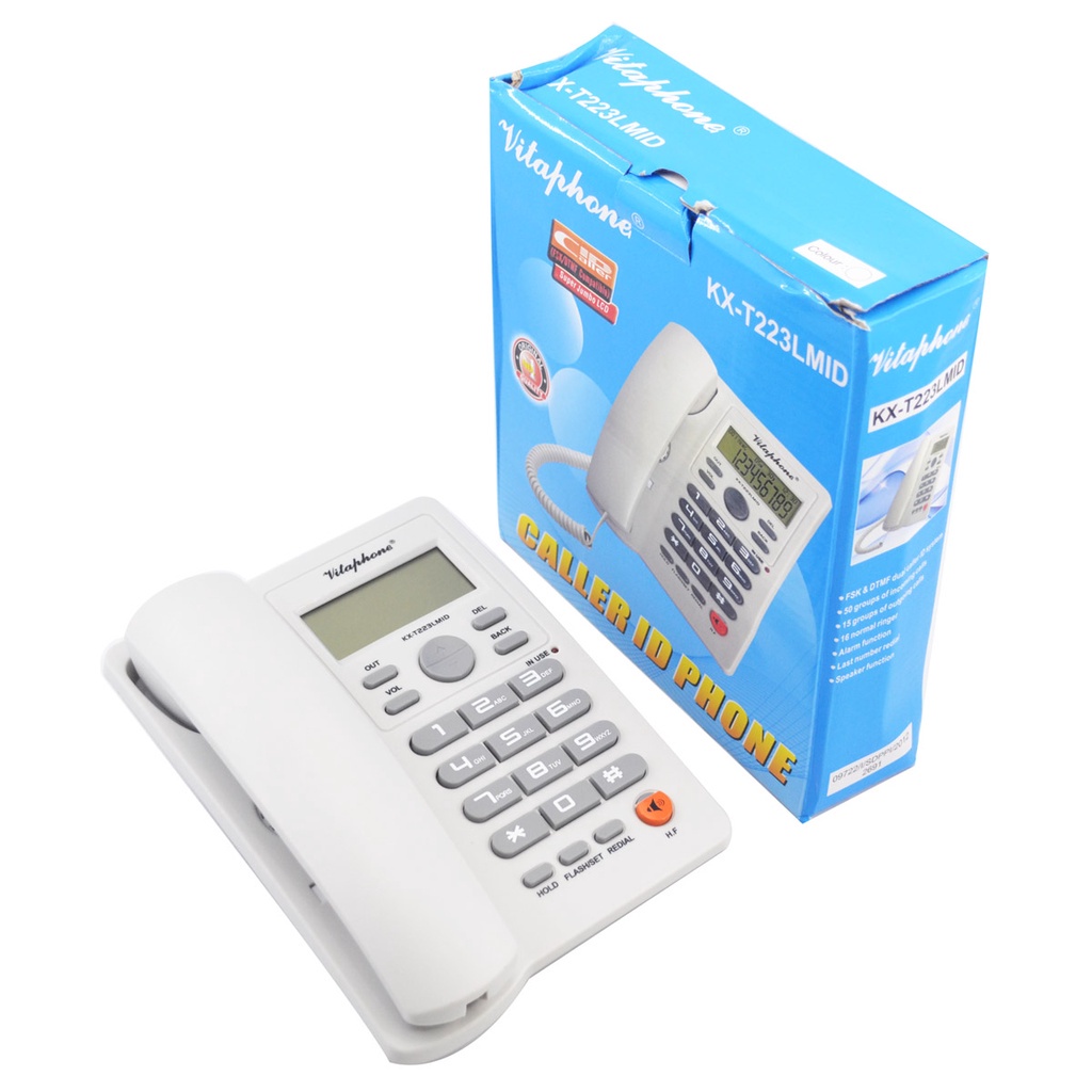 Jual Telephone Kantor Rumah Sekolah Telpon Kabel Vitaphone 223 KX ...