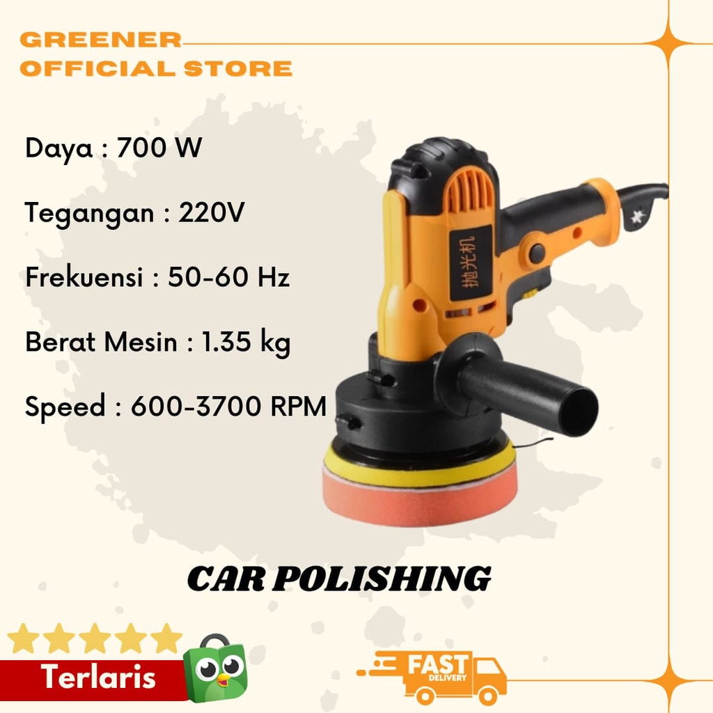 Jual Toughman Car Polisher Waxing Machine Mesin Polish Poles Body Mobil ...