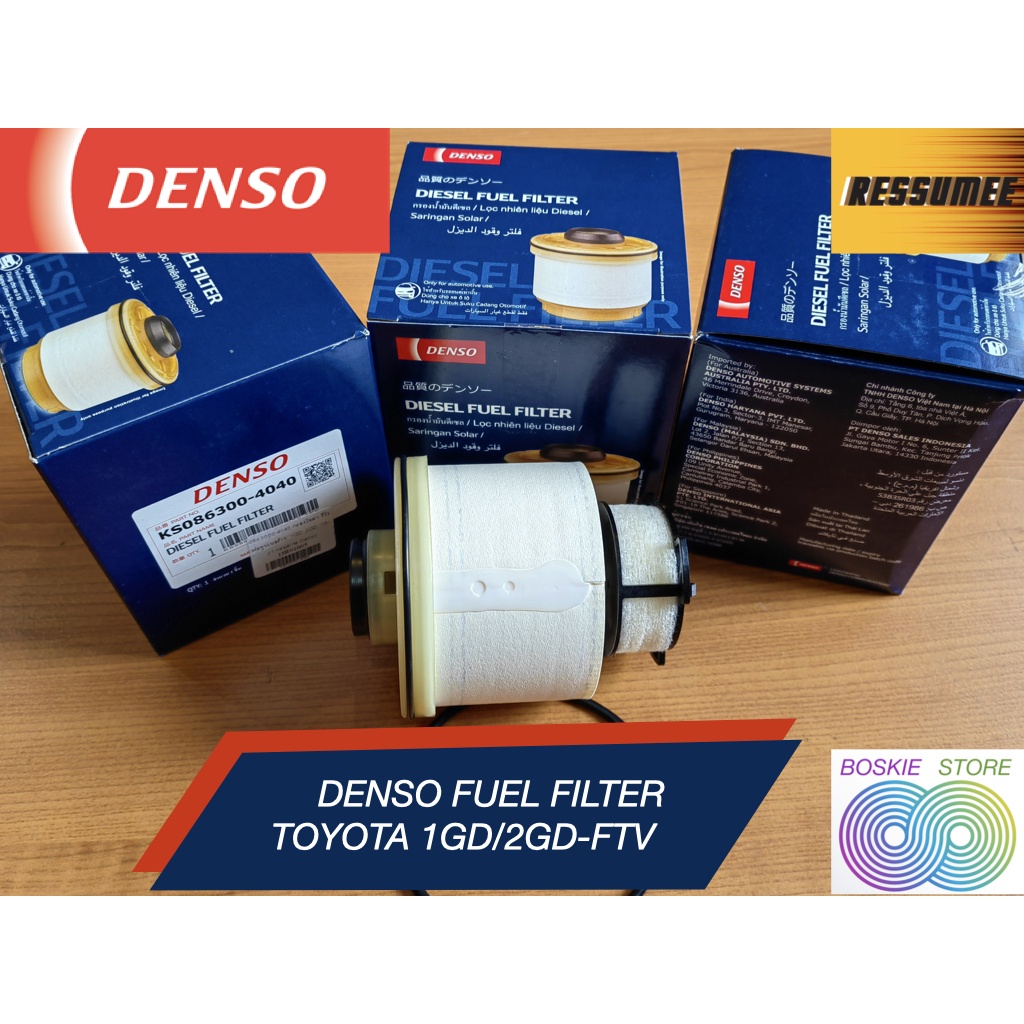Jual Filter Solar Fortuner Innova Hilux Denso Fuel Filter 1GD 2GD FTV ...