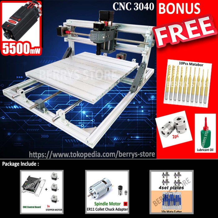 Jual Milling [2In1] Mesin Cnc Router Laser Cutting Grafir Pcb Kayu ...