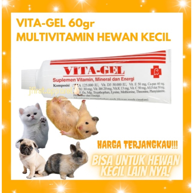 Jual VITA-GEL 60gr | VITAMIN HEWAN KECIL & VITAMIN KUCING | Shopee Indonesia
