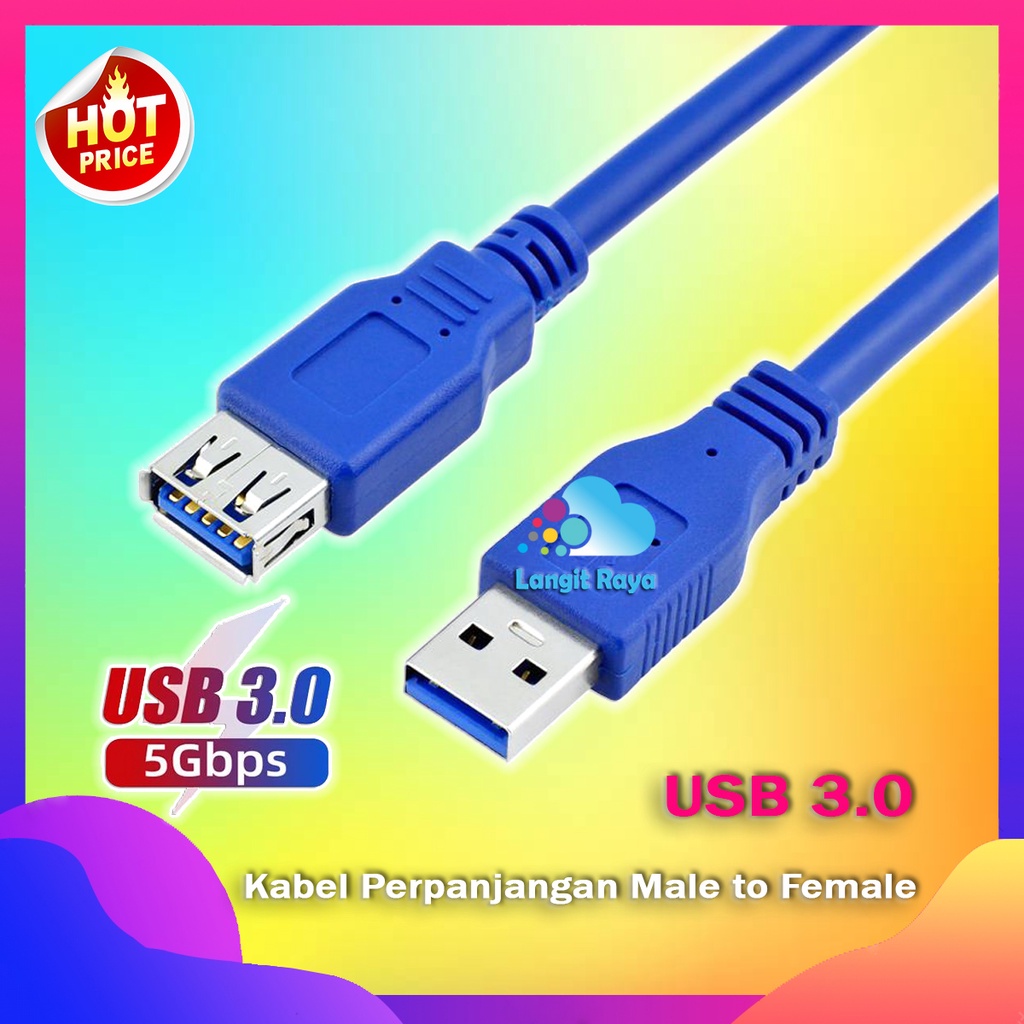 Jual Kabel Sambungan USB 3.0 Male to Female 1M 1.5M 2M A27 Extension ...