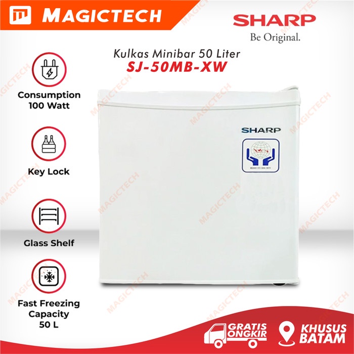 Jual KULKAS MINI BAR SHARP SJ-50MB-XW PORTABLE 50L - PUTIH | Shopee ...