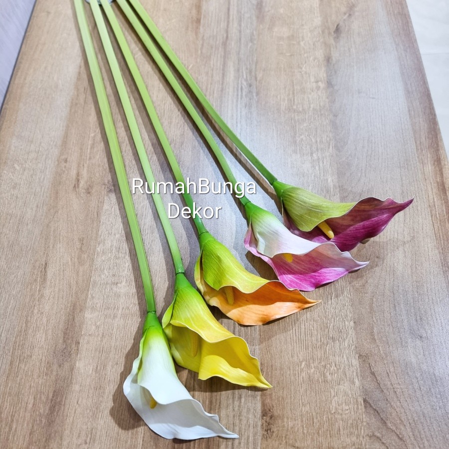 Jual Bunga Calla Lily Latex Artificial D ( Ada 5 Warna ) | Shopee Indonesia