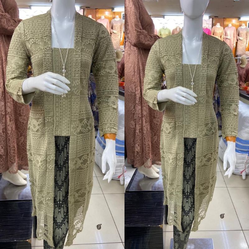 Jual Kebaya kutubaru Tunik brokat modern//kebaya brokat pesta//seragaman kebaya brokat//kebaya ...