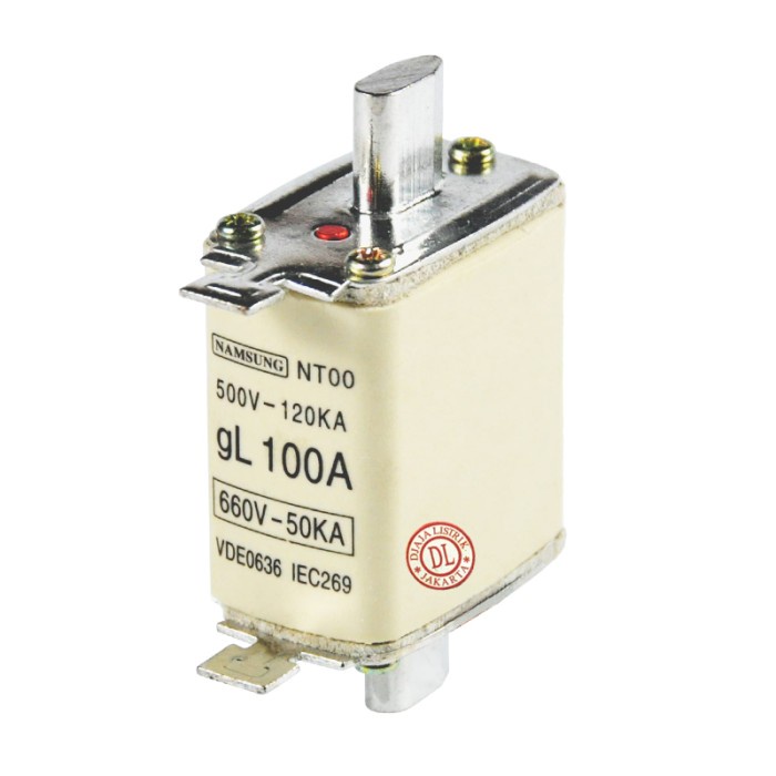 Jual NT Fuse Size 00 100A Namsung NT00 gL 100 Ampere 660V 50 Hz ...