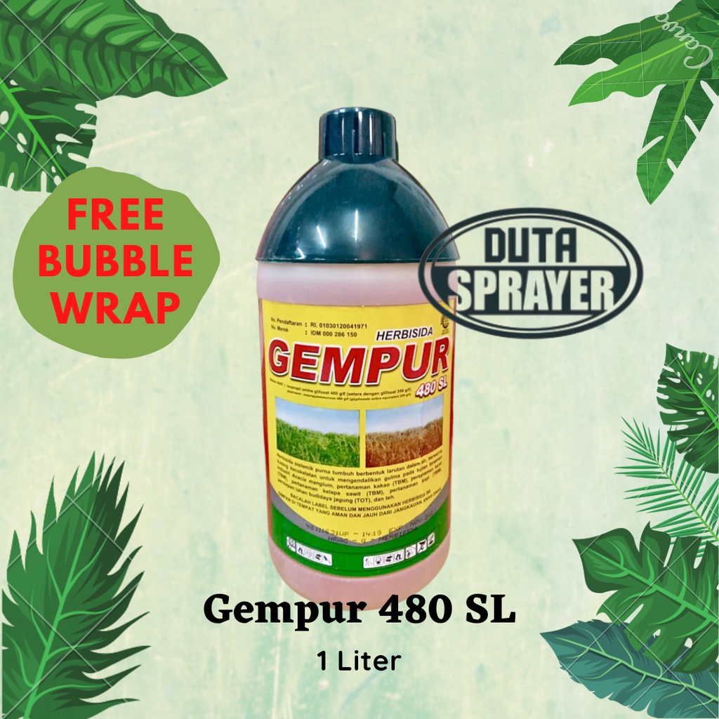 Jual Gempur 480 SL IPA Glifosat 1 Liter Herbisida Rumput 1liter ...