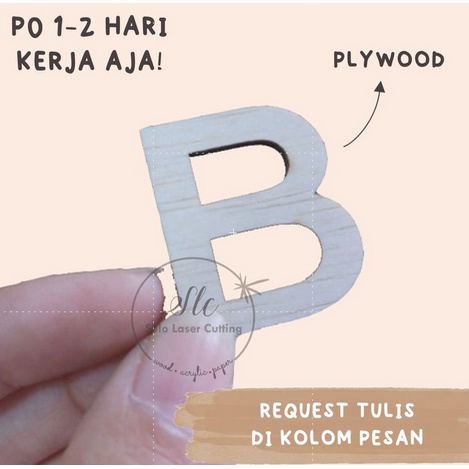 Jual KAYU 3CM HURUF ABJAD (A-Z), INITIAL NAMA KAYU ABJAD HURUF TIMBUL ...