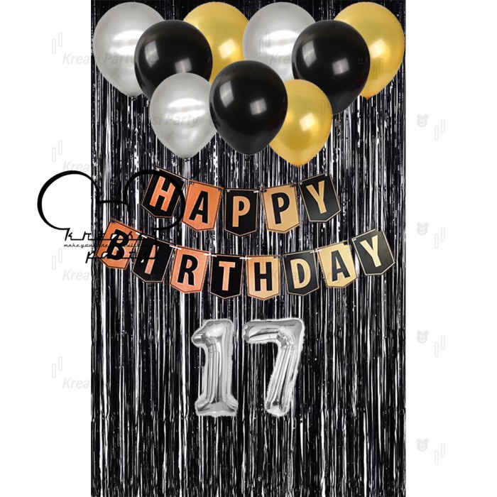 Jual Paket Dekor Ultah Simple #11 / Set Balon Ultah / Set dekorasi ...
