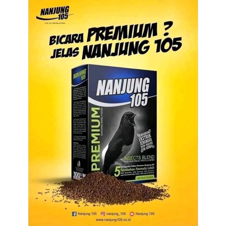 Jual Nanjung 105 Premium, Pakan Burung Berkicau 500gr | Shopee Indonesia
