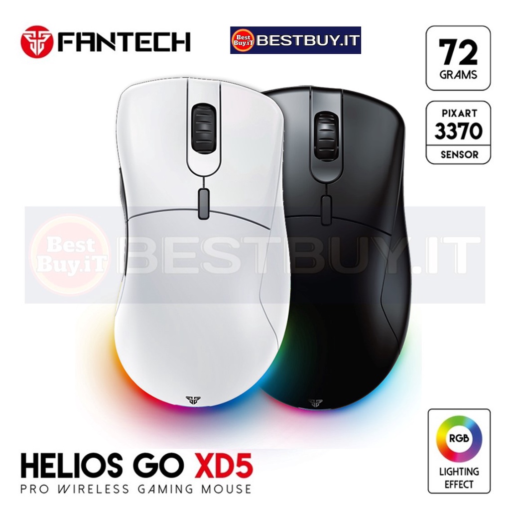 Jual Fantech HELIOS GO XD5 Wireless Mouse Gaming RGB Dual Mode | Shopee ...