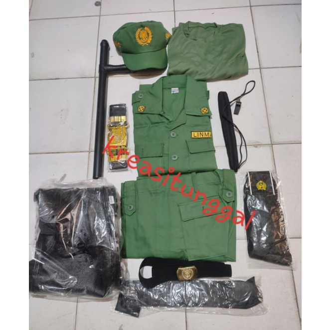Jual Baju setelan Linmas satu setel/seragam linmas PDL lengkap/kaos ...