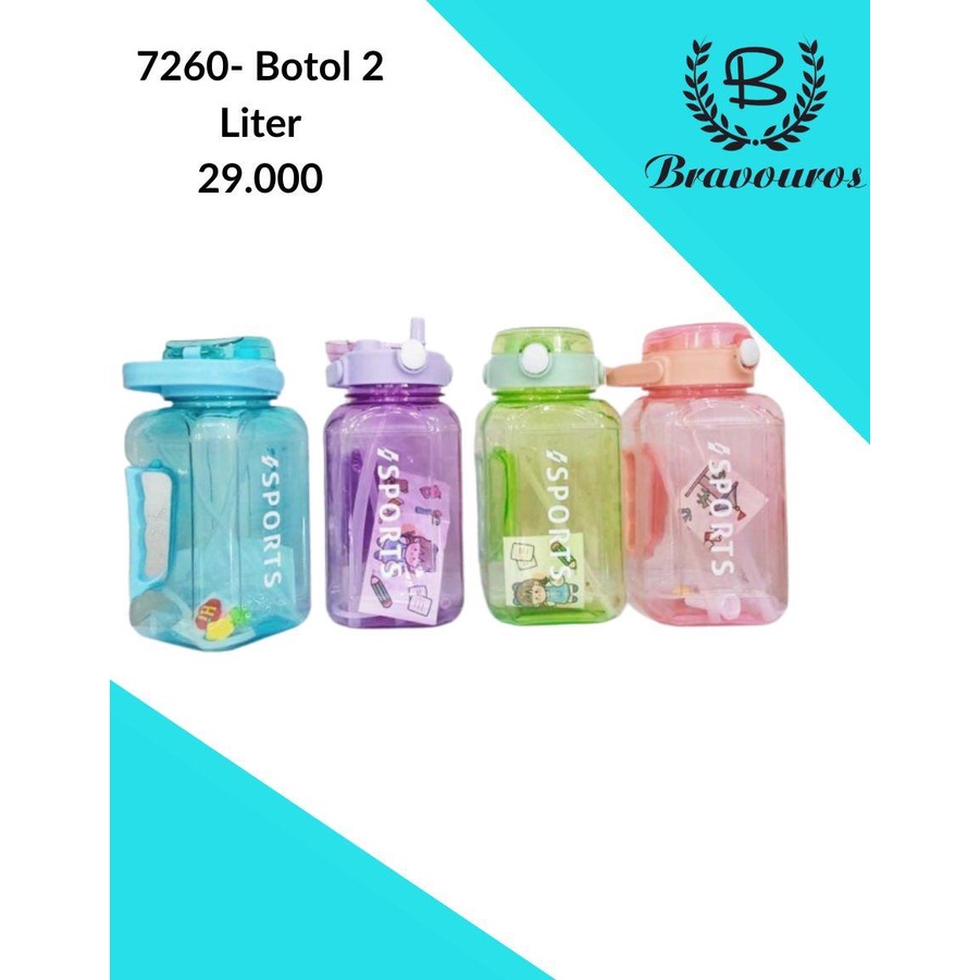 Jual BOTOL VIRAL Botol Minum KOREA 2 LITER | Botol Souvenir | Botol ...