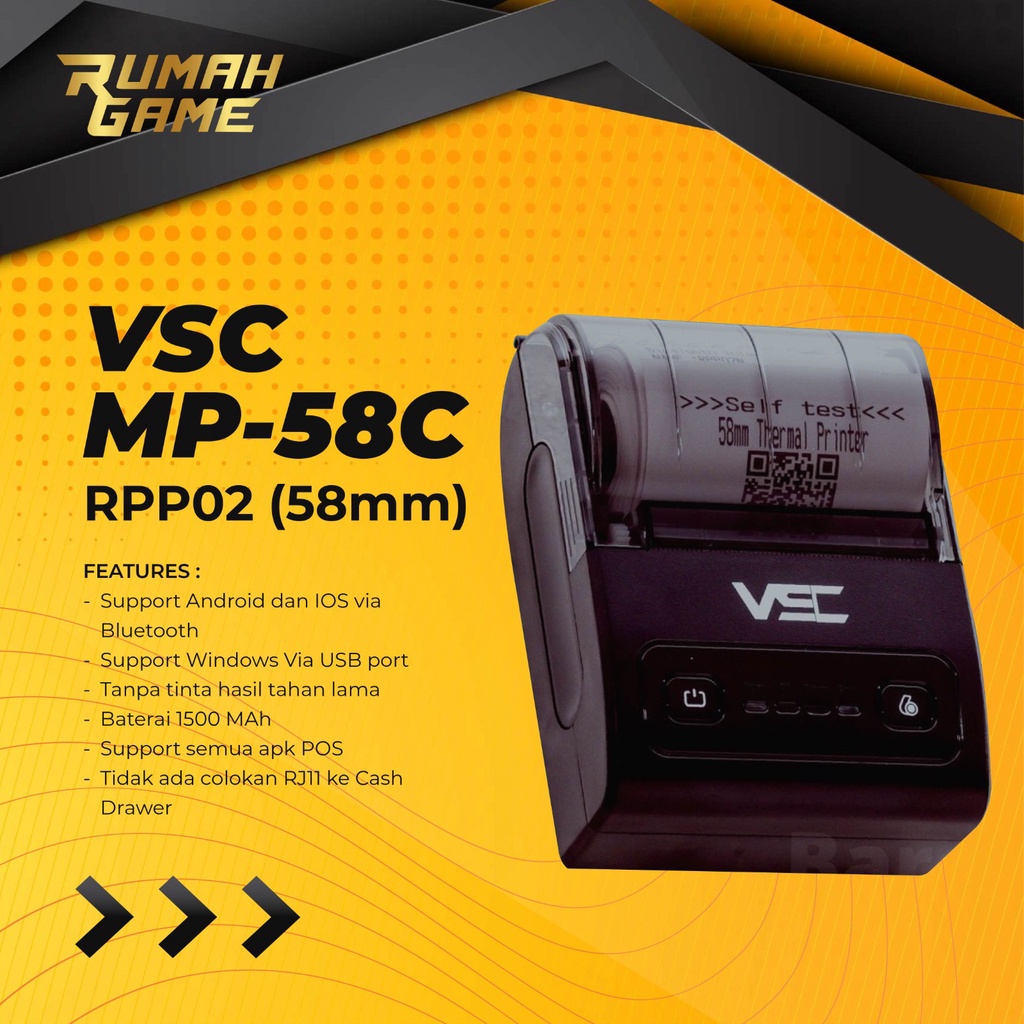 Jual Mini Printer Kasir Thermal Bluetooth 58mm IWARE ZJ 5809 Android iOs | Shopee Indonesia