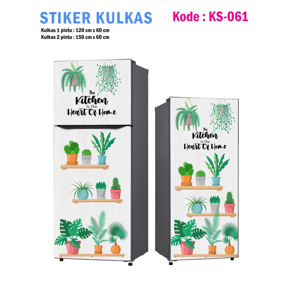Jual Stiker Kulkas 1 Pintu dan Sticker Kulkas 2 pintu Pot Bunga ...