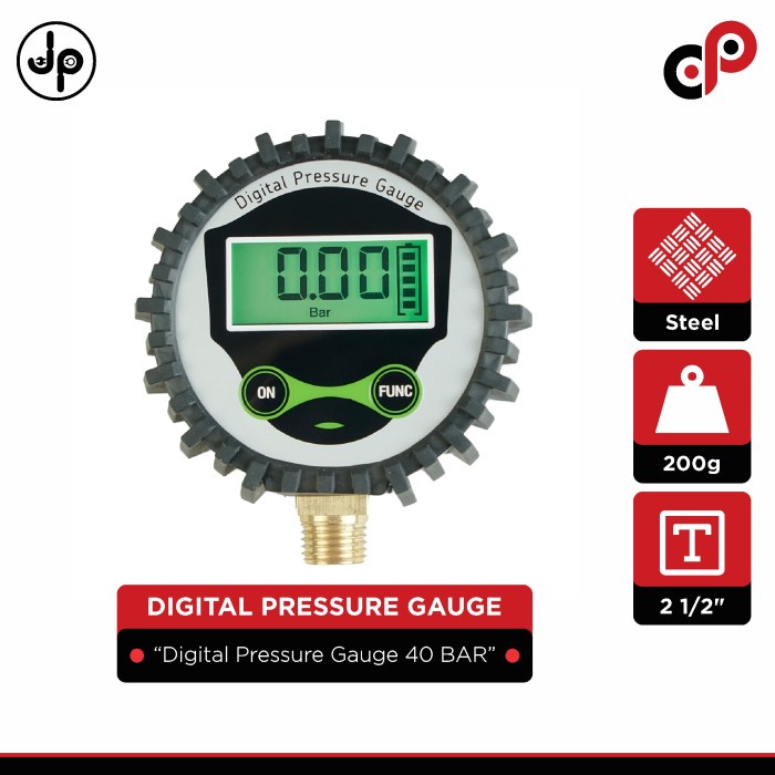 Jual Pruki Digital Pressure Gauge 40 Bar | Shopee Indonesia